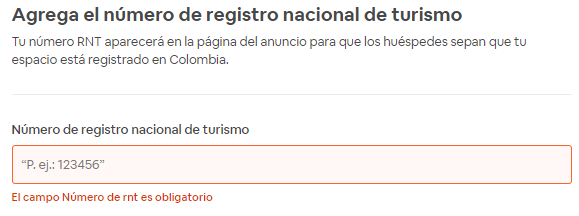 Solucionado: Cambio de RNT de un anuncio en Colombia - Airbnb Community