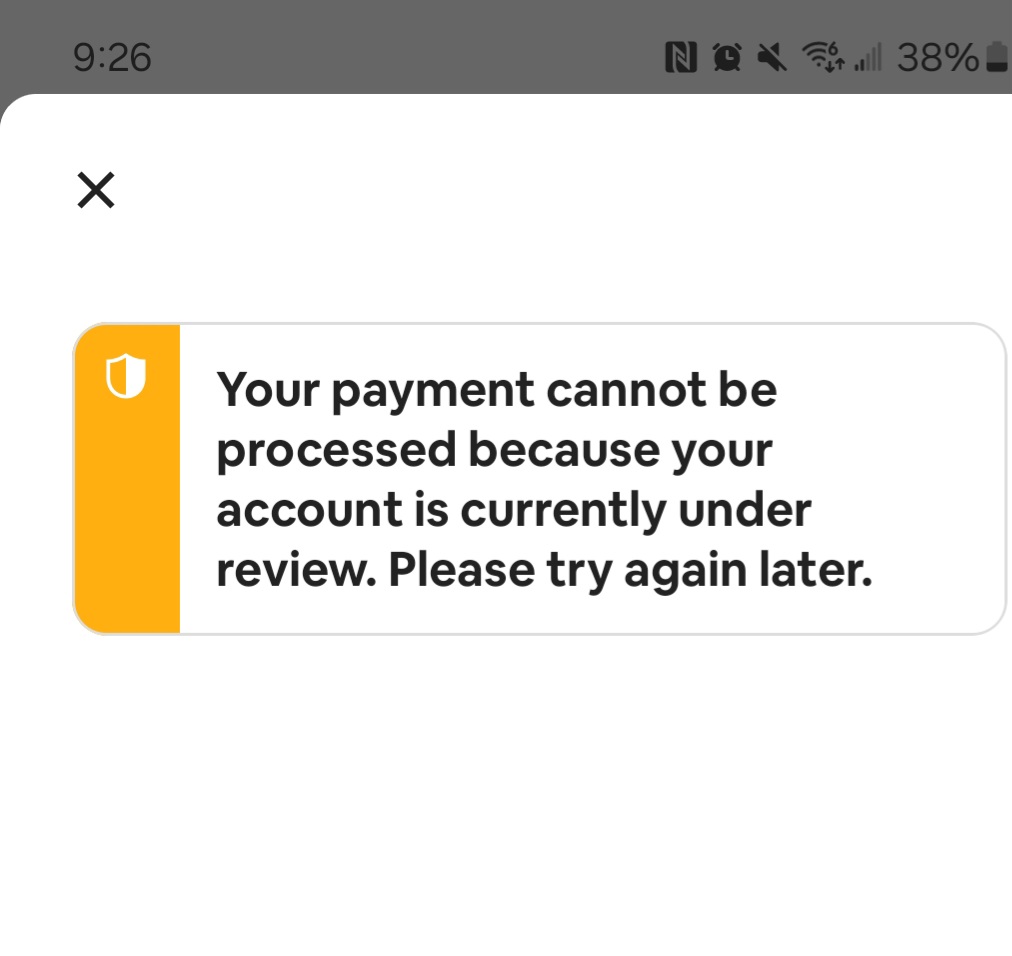 Solved: “Your payment cannot be processed because your acc... - Airbnb ...