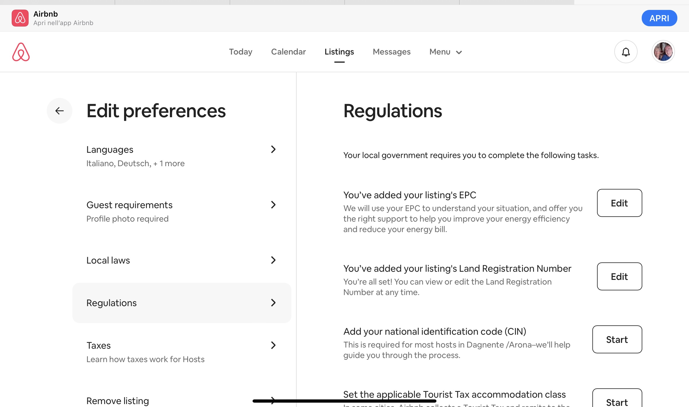 Solved: Italy CIN Registration - Airbnb Community