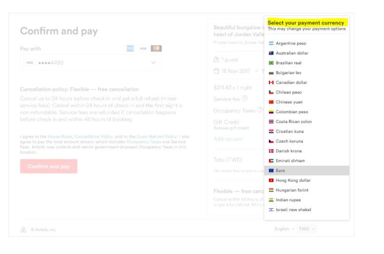 Solved: All prices are showing in the wrong currency? - Airbnb Community