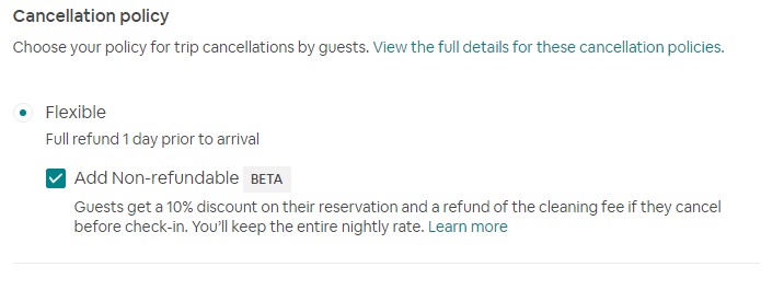 Non refundable reservations - Airbnb Community