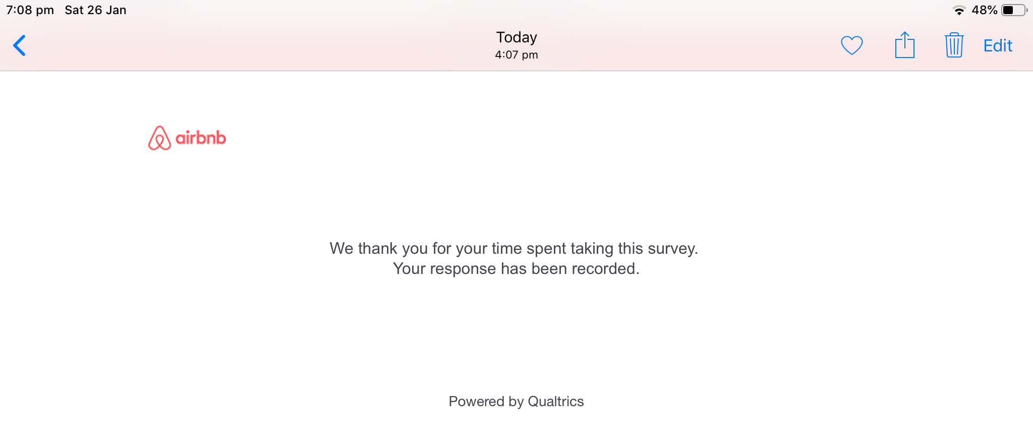 Solved: Airbnb survey feedback - Airbnb Community