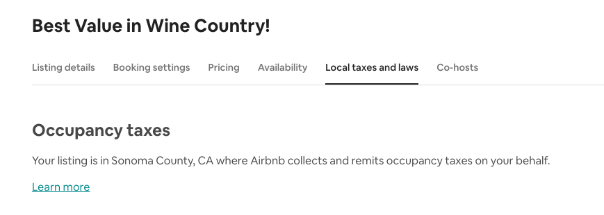 TRANSIENT OCCUPANCY TAX (TOT) - Airbnb Community