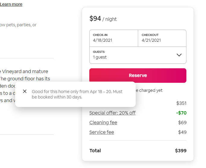 Incorrect pricing showing on listing - Airbnb Community