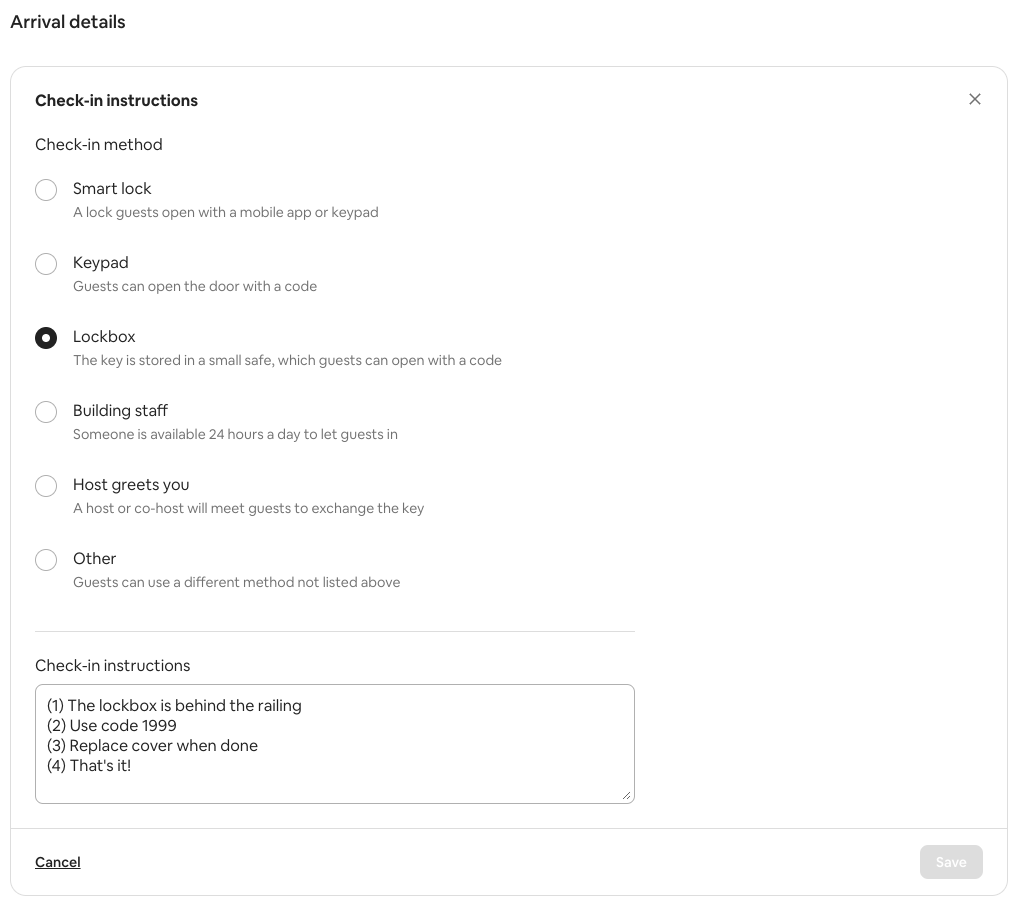 Scheduled message check-in instructions error - Airbnb Community